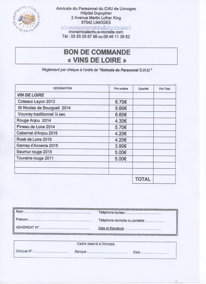 BONS DE COMMANDES